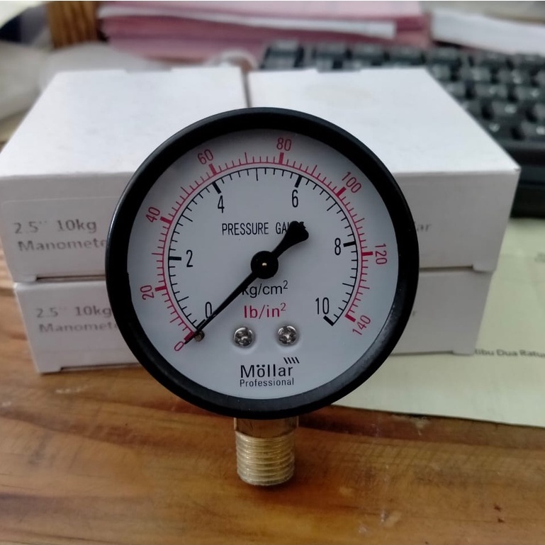 Jual Mollar Manometer 2,5" Alat Pengukur Tekanan Angin Pressure Gauge ...