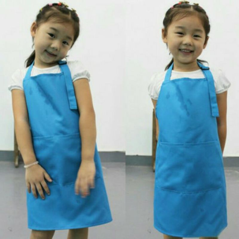 Jual Celemek anak tebal murah / Apron anak katun dril | Shopee Indonesia