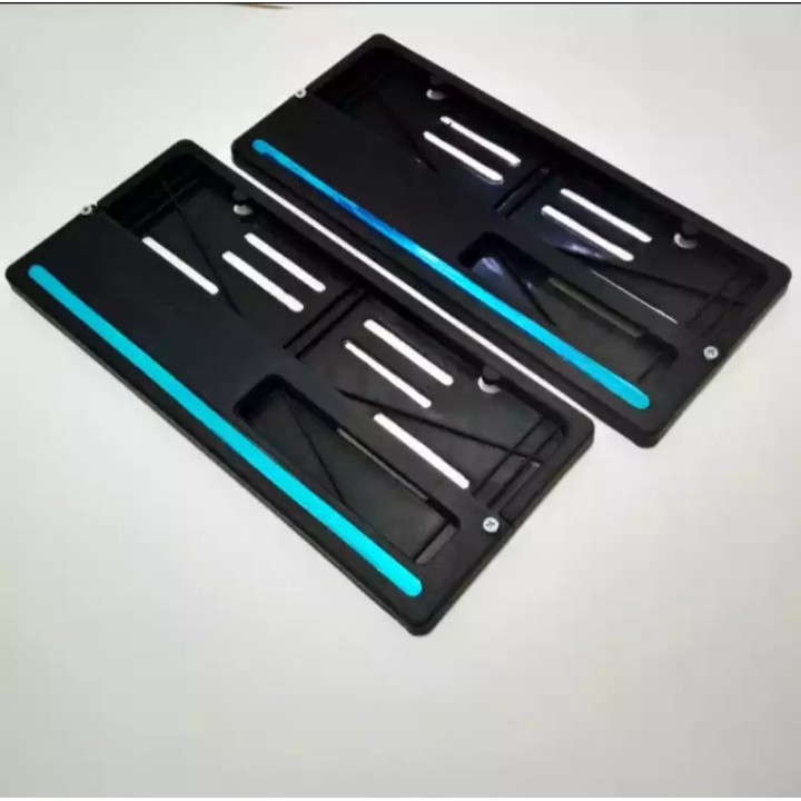 Jual casing plat nomor motor list biru/cover dudukan plat nomor motor ...