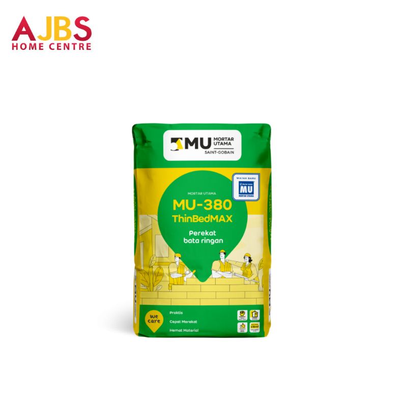 Jual Mortar Utama MU-380 ThinBedMAX Perekat Bata Ringan 40Kg | Shopee ...