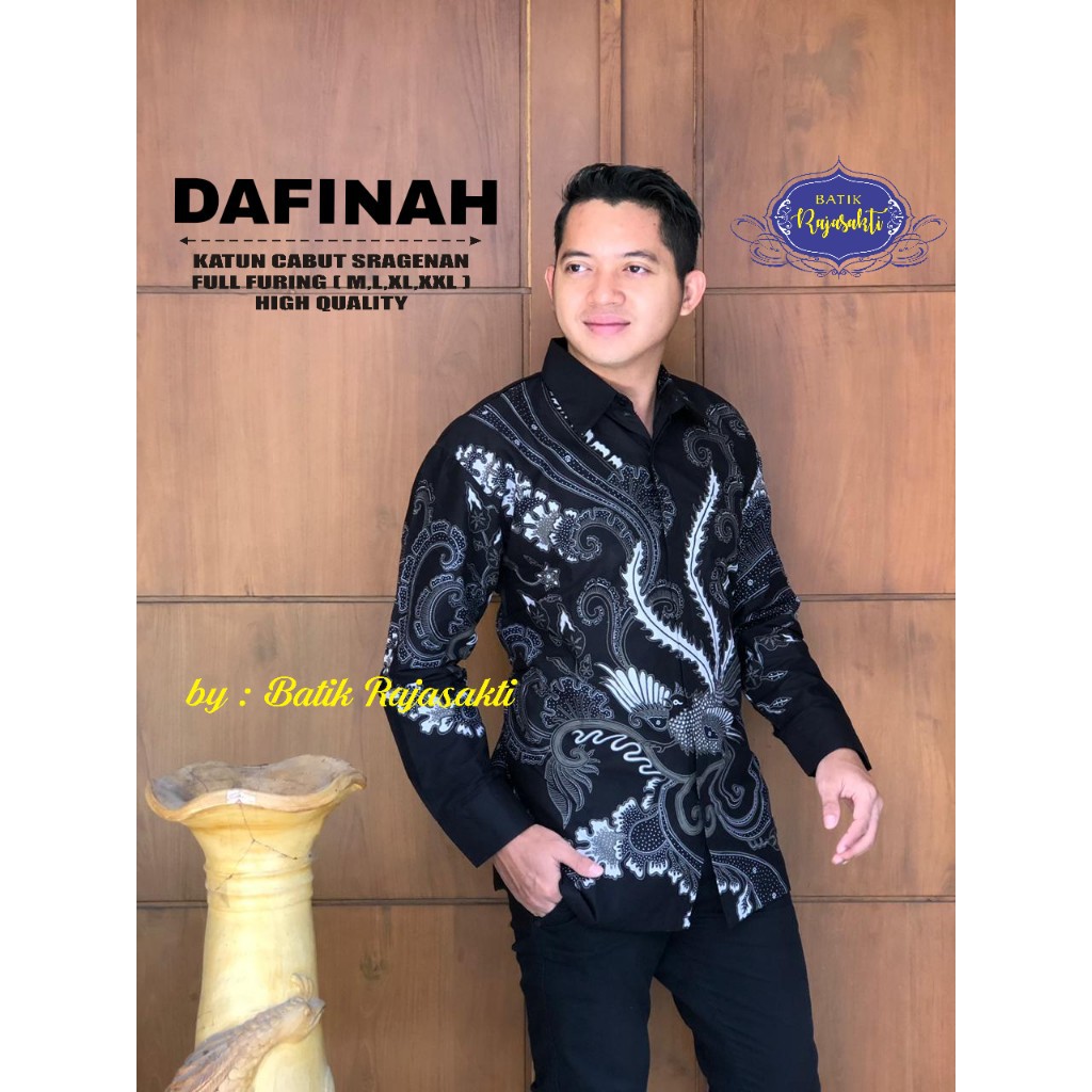 Jual DAFINAH RAJASAKTI KEMEJA BATIK PRIA SOLO LENGAN PANJANG PENDEK ...