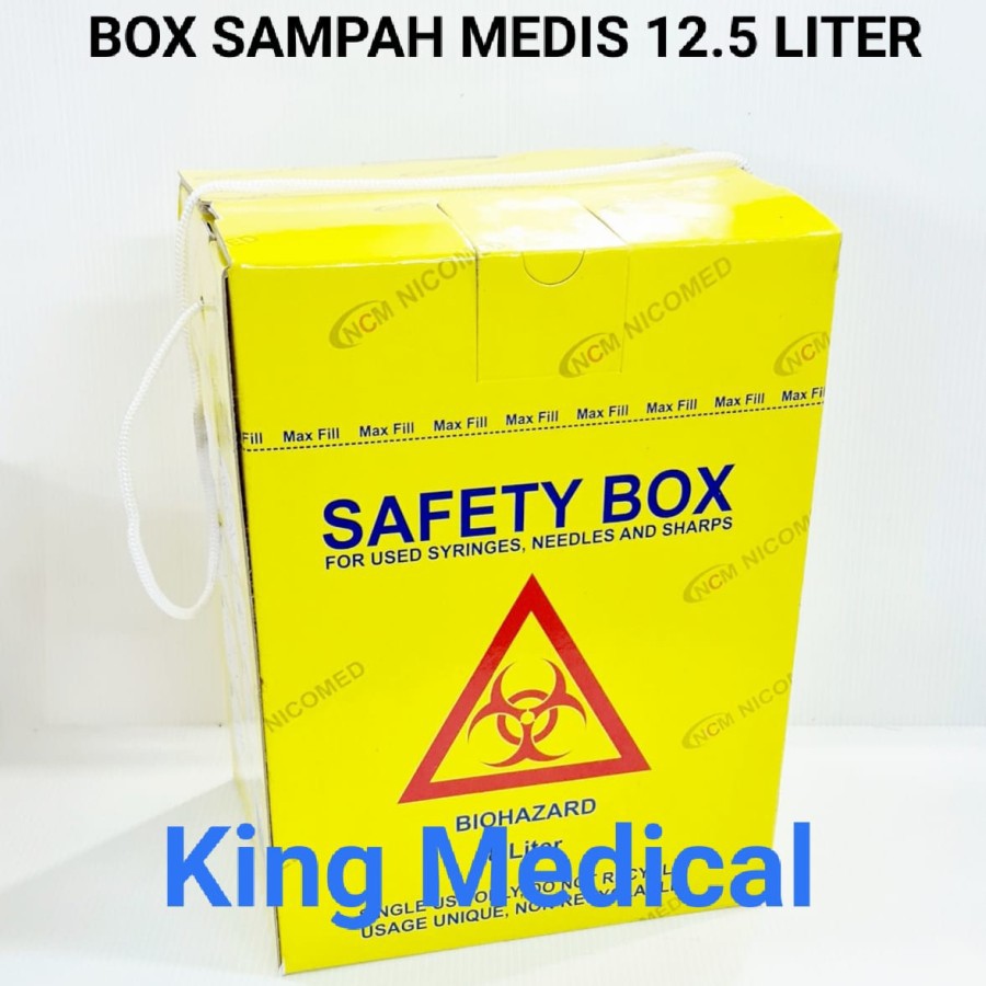 Jual Safety Box Hazard Kapasitas 12.5 Liter Kotak Limbah Medis 12.5 L ...