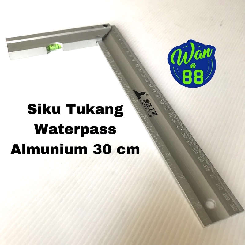 Jual Siku Tukang + Waterpass Almunium 30 cm BODA | Shopee Indonesia