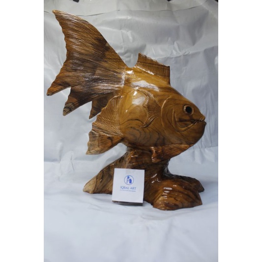 Jual Ukiran patung ikan dari kayu jati | Shopee Indonesia