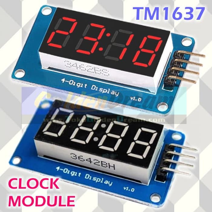 Jual Tm1637 Clock Module 4 Digit Jam Timer Tm 1637 Arduino Raspberry Pi 9973