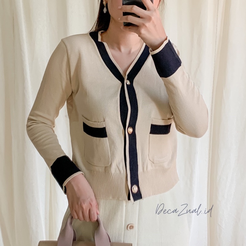 Jual LAMISH OFFICIAL | Eden Knit Outer Korean, Outer Wanita Knit Lengan ...