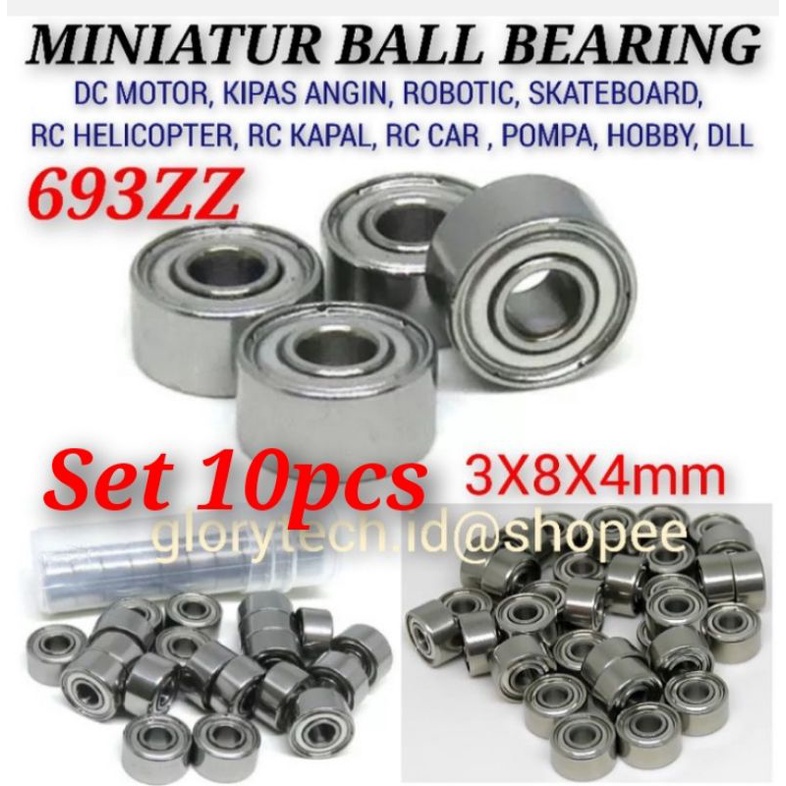Jual BEARING 693ZZ / MINI BALL BEARING 693ZZ | Shopee Indonesia