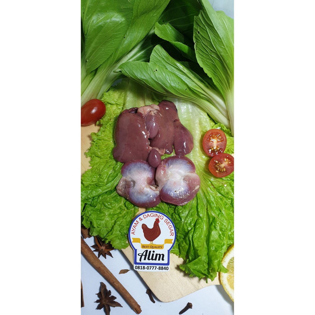 Jual ATI & AMPELA AYAM KAMPUNG 1 PASANG ( FRESH CHICKEN HEART & LIVERS ...