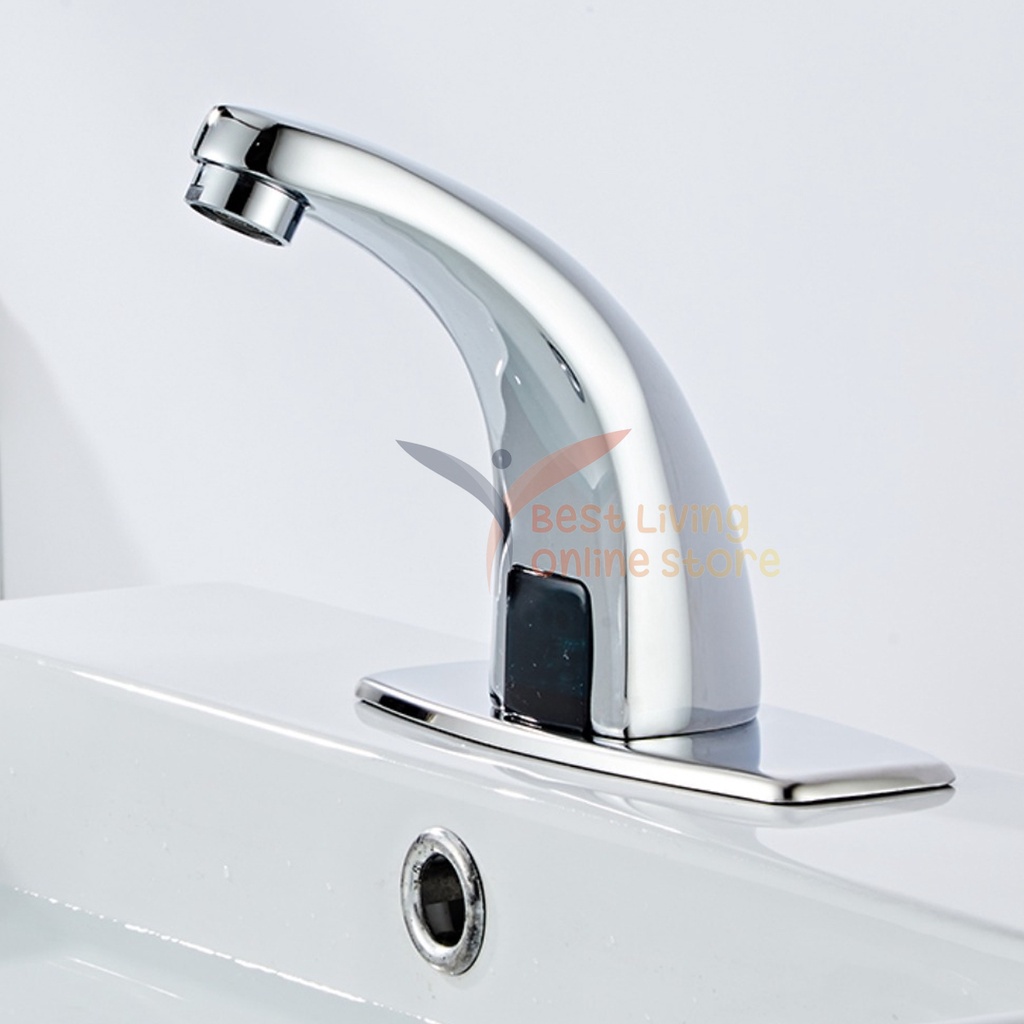 Jual Kran Sensor otomatis kran cuci Tangan Water Tap model angsa 1/2 ...