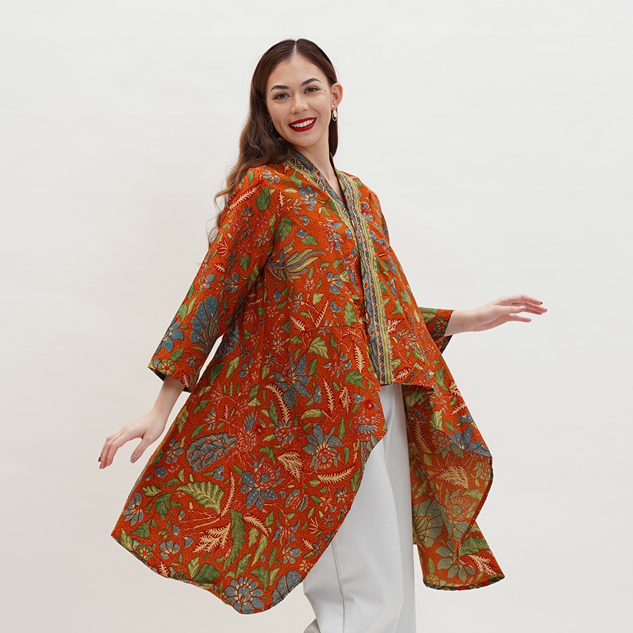 Jual NONA RARA - Elena 3N T0344, Baju Batik Kasual Modern | Shopee ...