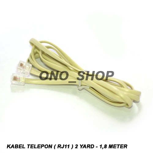 Jual Kabel Telepon RJ11 Era 2 Yard - 1,8 Meter | Shopee Indonesia