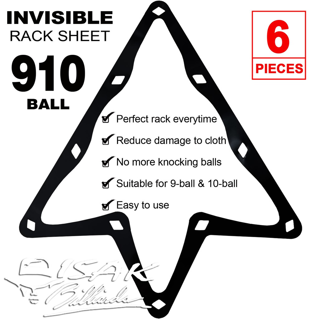 Jual Paper Rack 910 - 6 PC Rak Bola Segitiga Billiard Invisible Magic ...