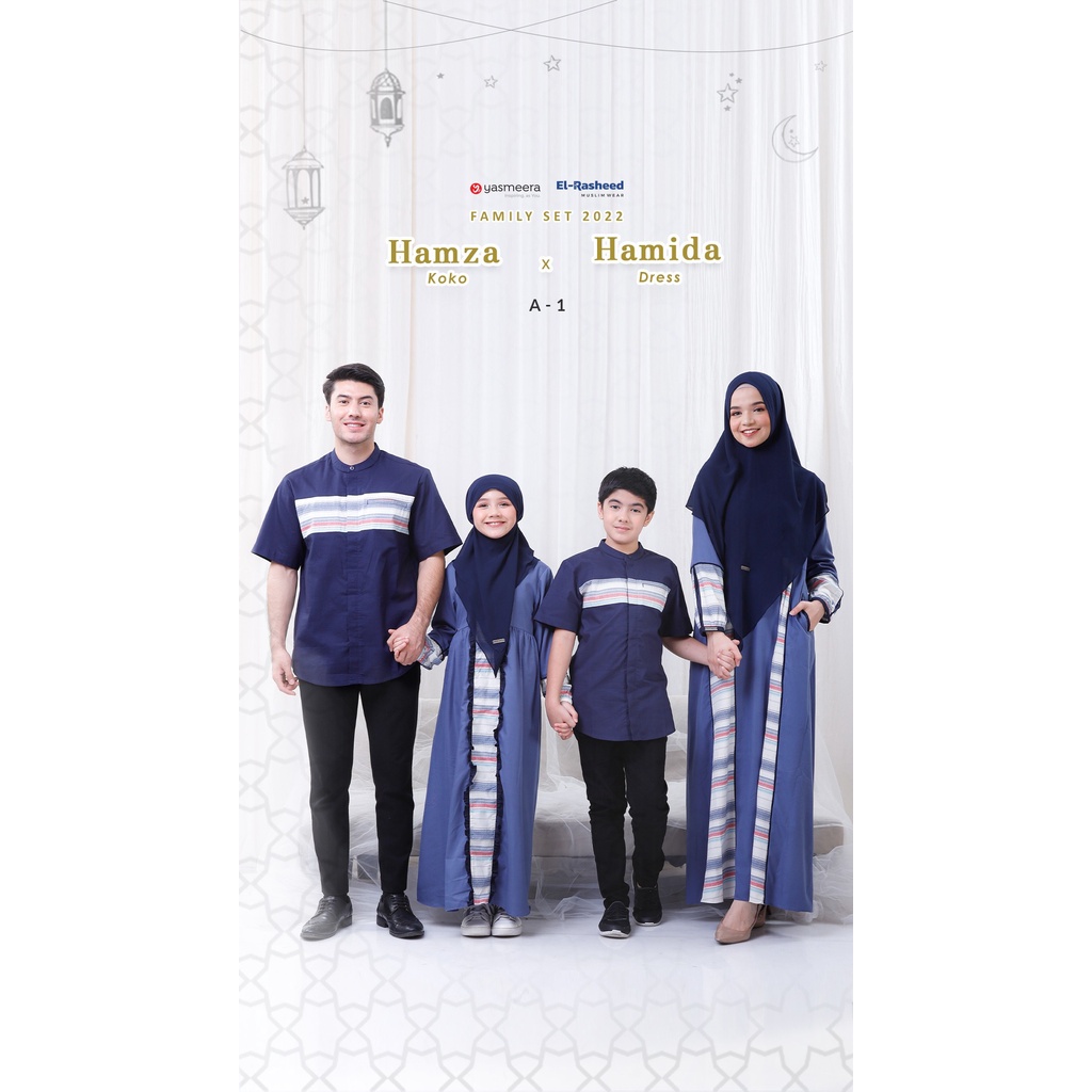Jual FAMILY SET YASMEERA EL-RASHEED MUSLIM WEAR 2022 SARIMBIT KOKO HAMZA / HAMIDA DRESS / KOKO ...