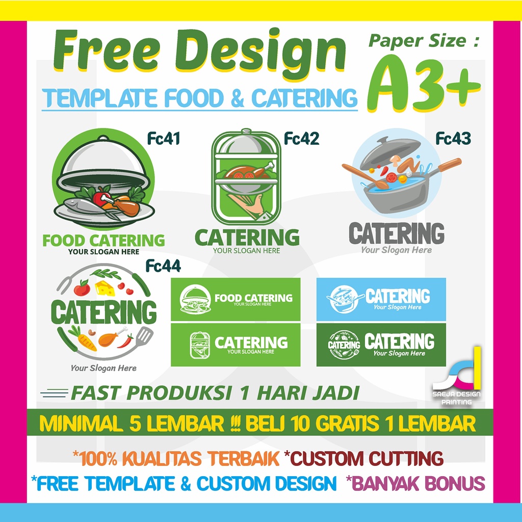 Jual Stiker label makanan dan catering custom free design exclusif ...