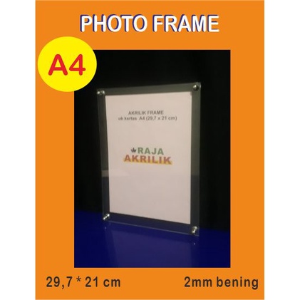 Jual Acrylic Photo Frame Table Top - Bingkai Foto Akrilik Meja - A4 ...