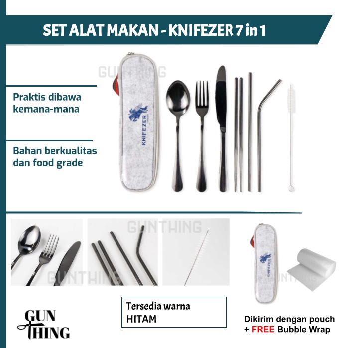 Jual Set Alat Makan KNIFEZER 7 in 1 / Cutlery Set Perlengkapan Makan ...