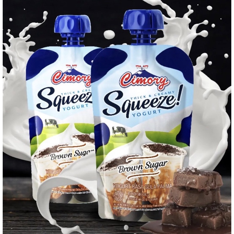 Jual Cimory Squeeze Yogurt BROWN SUGAR Mango Sticky Rice Purple Taro ...