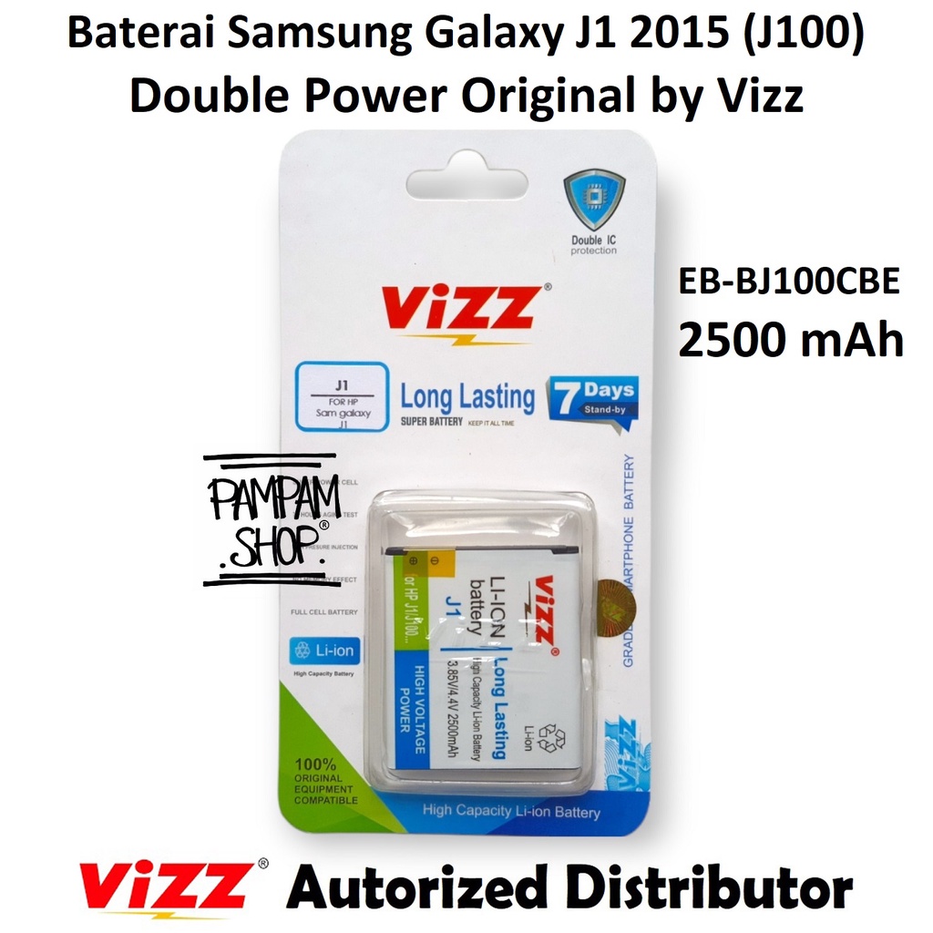 Jual Baterai Vizz Double Power Original Samsung Galaxy J1 2015 J100 ...