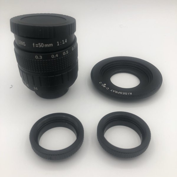 Jual Paling Murah !!! Lensa Fujian Lens 50mm f1.4 CCTV - adapter - 2X ...
