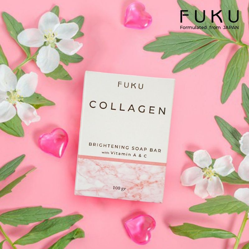 Jual Fuku Collagen Brightening Soap Bar With Vitamin A & C - 100g ...
