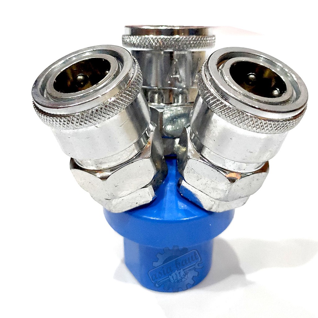 Jual Quick Coupling Cabang Coupler Kopler Sambungan Kompresor 2 Way 3 ...
