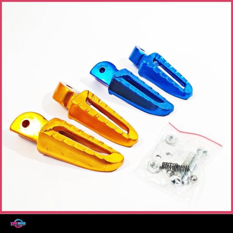 Jual Step Belakang Beat Variasi Motor Anodized Biru Gold MOTOR | Shopee ...