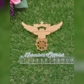 Jual Logo TNI AD Penerbad dari bahan Akrilik GOLD Laser Cutting Bahan ...
