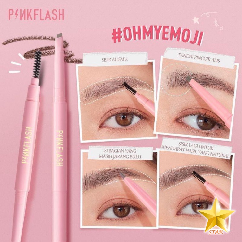 Jual AS PINKFLASH PF E09 EyeBrow Auto Brow Pensil Alis Matic WaterProof ...