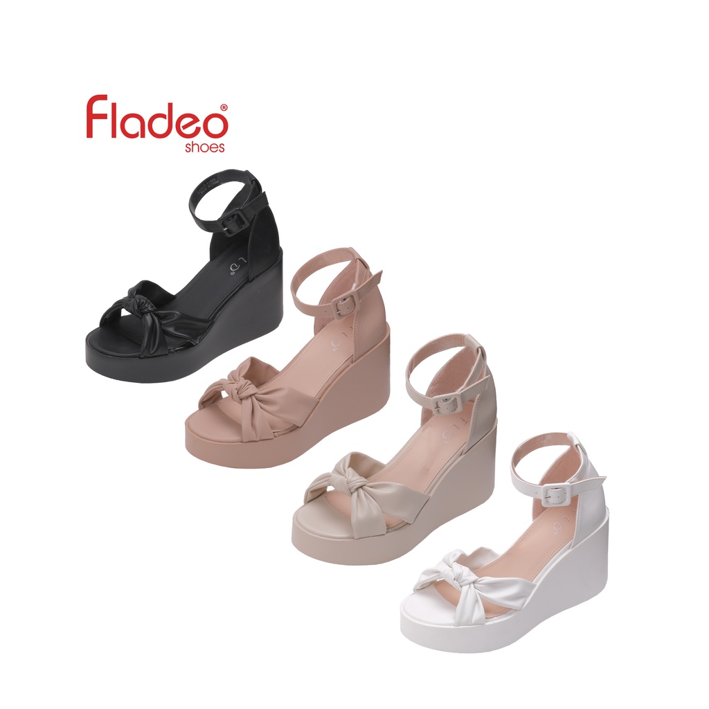 Jual Fladeo I22/LDFH678-1LU/Sandal Wedges Tali Slide Wanita [ Ankle ...