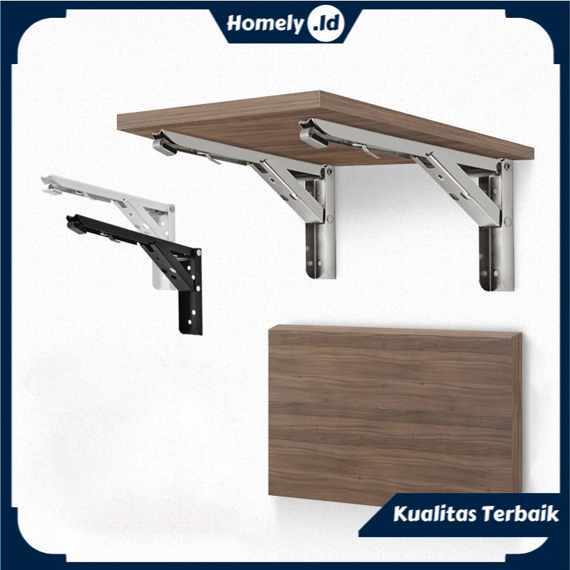 Jual Bracket Engsel Siku Rak Meja Lipat Dinding Tembok Folding ...