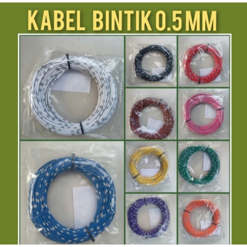 Jual Kabel bintik 0,5 mm 0,85 mm tunggal serabut AVS permeter motor mobil truk bis 0,5mm 0,85mm ...