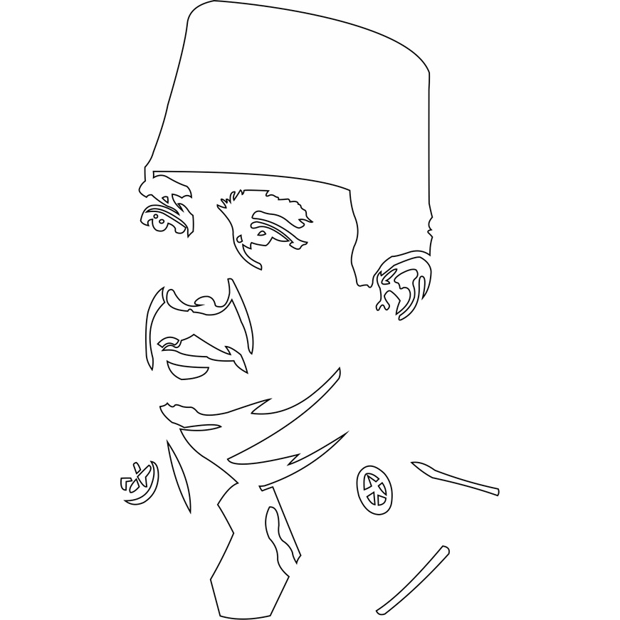 Jual Stiker cutting sketsa soekarno, sticker soekarno | Shopee Indonesia