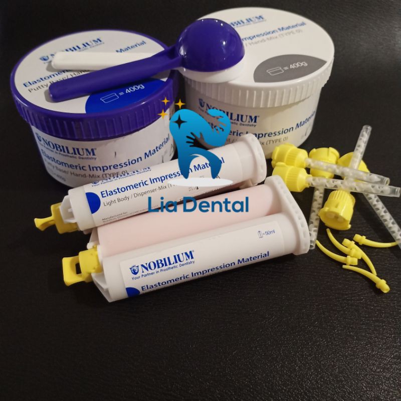 Jual NOBILIUM ELASTOMERIC IMPRESSION MATERIAL PUTTY / SET | Shopee ...