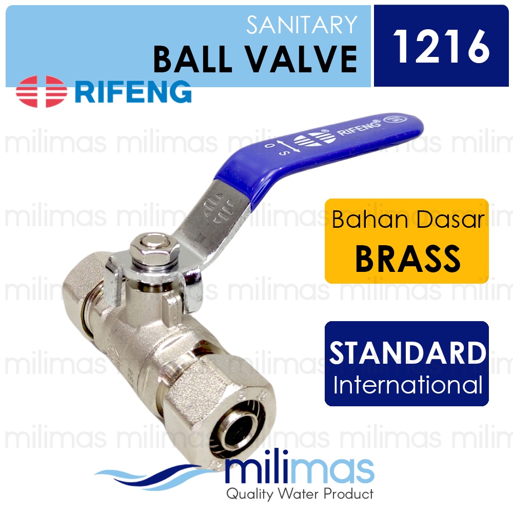 Jual RIFENG - BRASS Ball Valve Uk.1/2" - Ball Valve Air Panas Q1216 ...