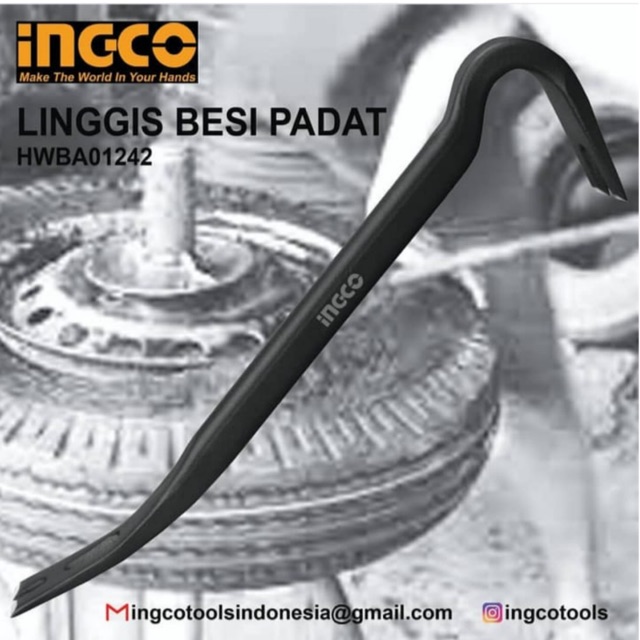 Jual Linggis Besi Padat INGCO Tipe HWBA01242 | Shopee Indonesia