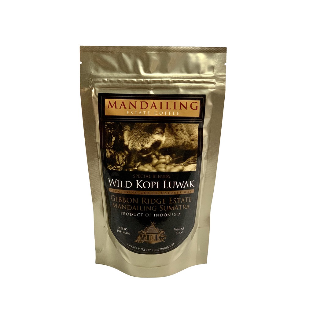 Jual Mandailing Estate Coffee Luwak Blends 150gr Whole Bean | Shopee ...