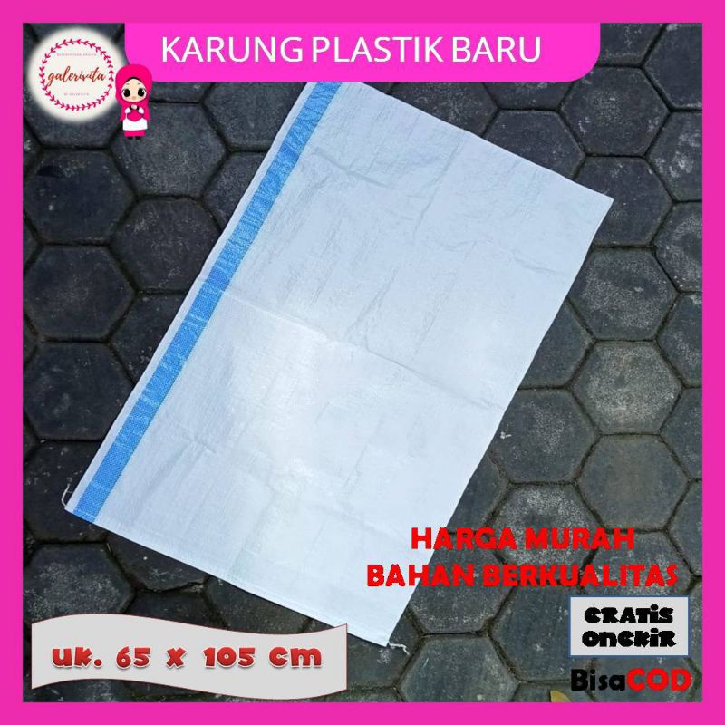 Jual Karung Plastik Putih Polos/Karung Plastik Baru Ukuran 60 Cm X 100 ...