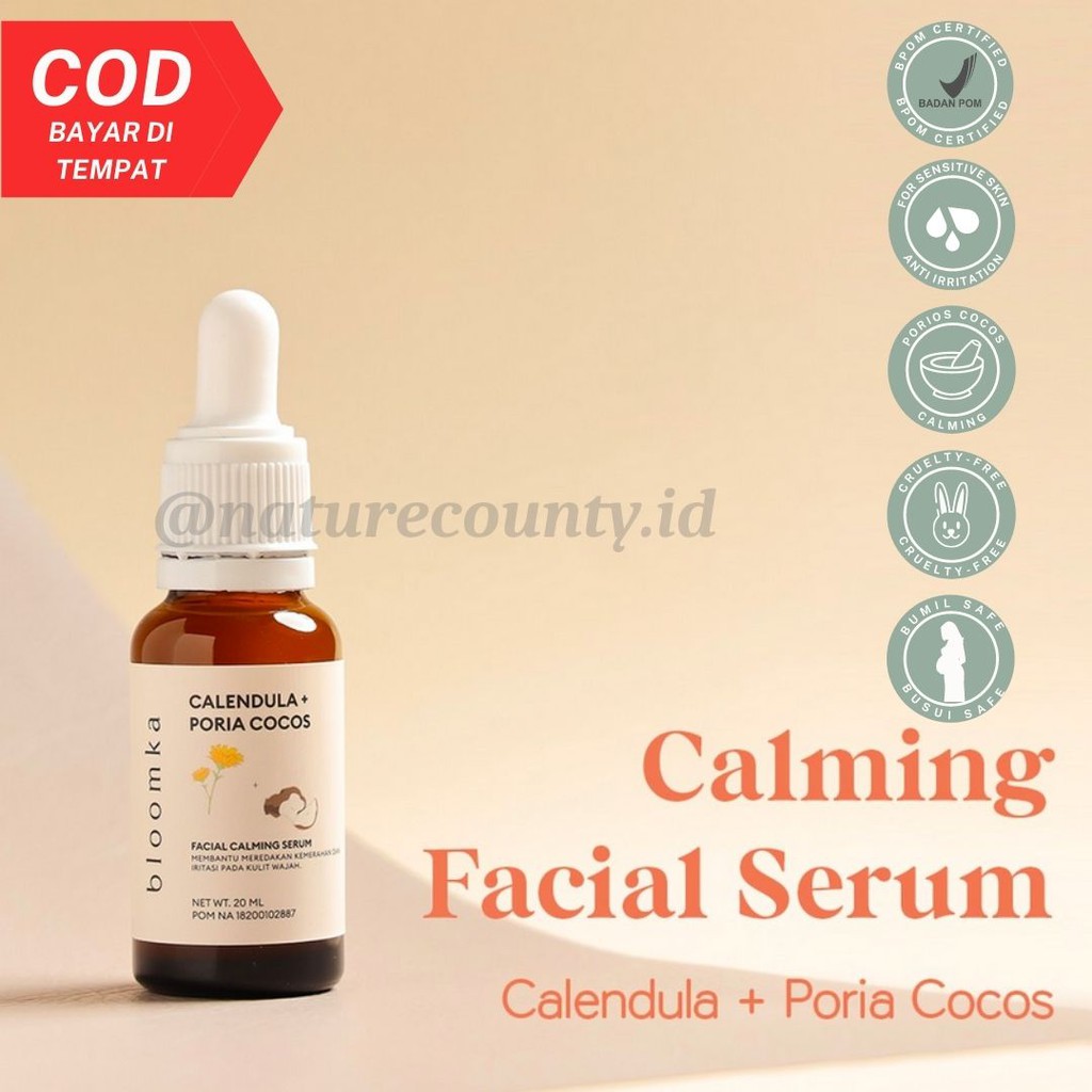 Jual Bloomka Calendula + Poria Cocos Facial Calming Serum (kulit ...