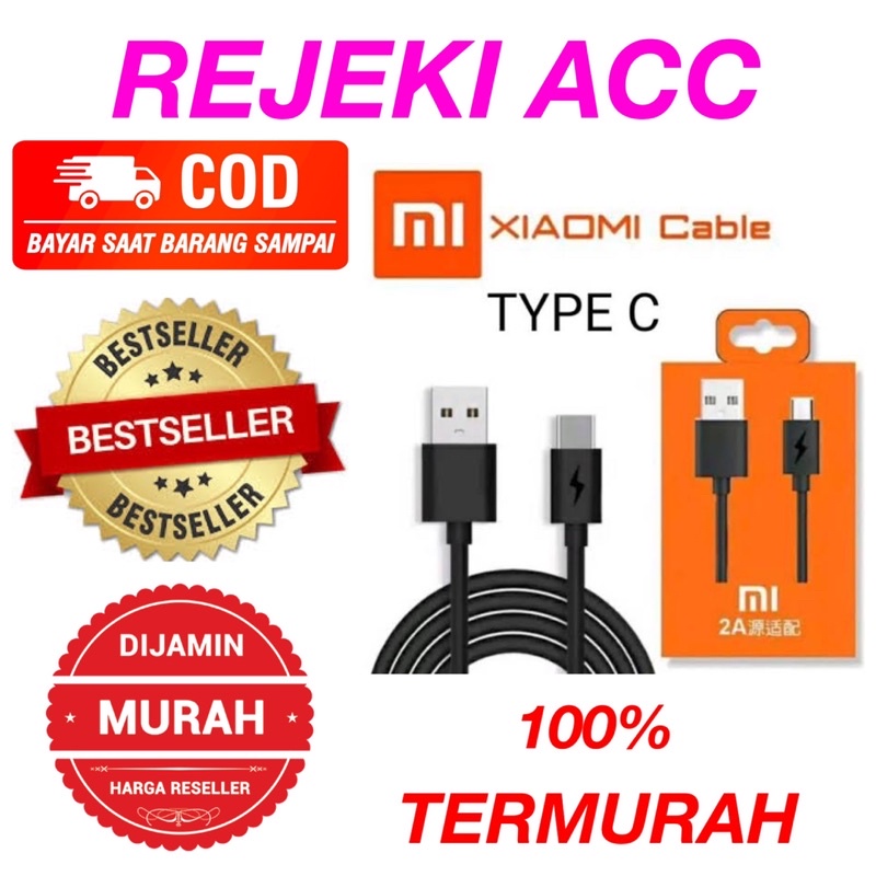 Jual Kabel Data Cable USB Xiaomi Xiomi Type C Tipe C REDMI NOTE 9 10 ...