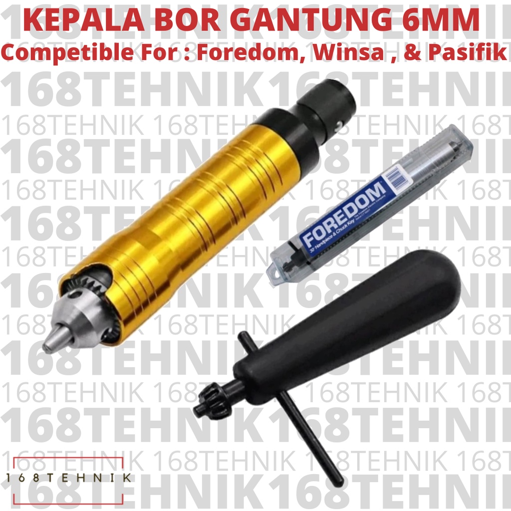 Jual KEPALA BOR GANTUNG 6MM / GAGANG FOREDOM 6MM / HANDPIECE 6MM ...