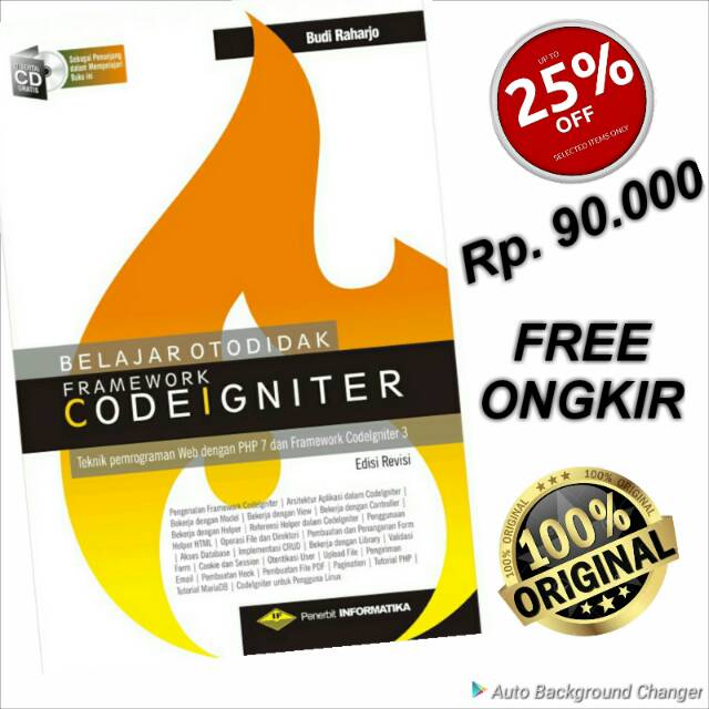 Jual BUKU BELAJAR OTODIDAK FRAMEWORK CODEIGNITER BUDI RAHARJO | Shopee Indonesia