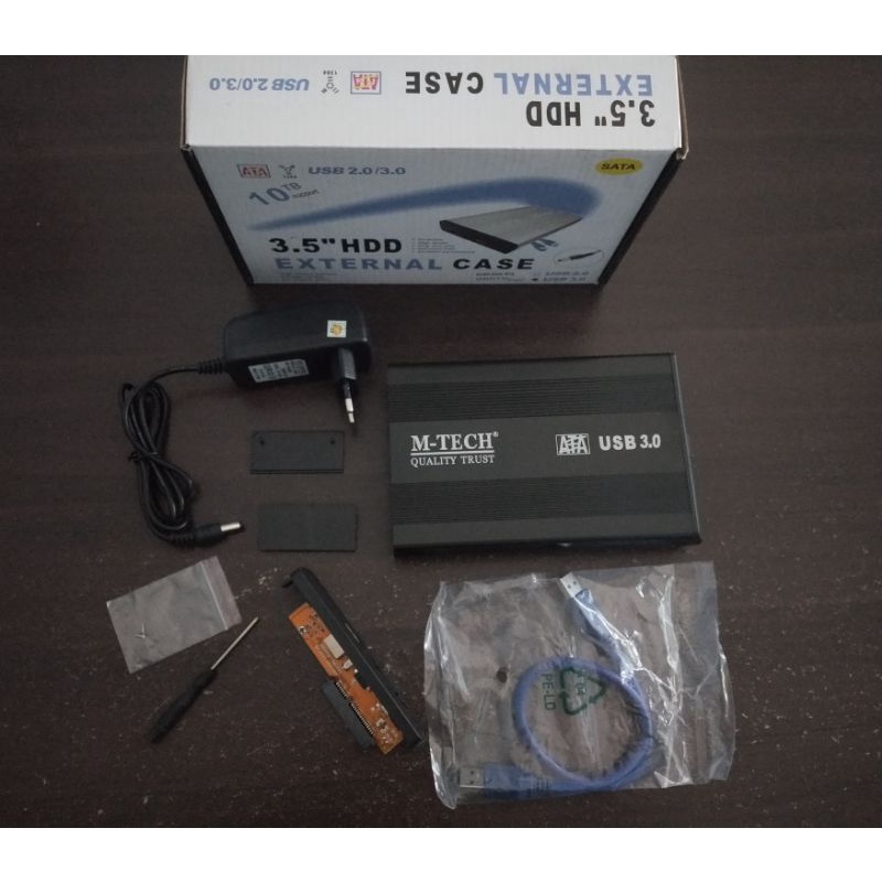 Jual casing hardisk SATA external 3,5 inch M-tech hdd enclosure USB 2.0 ...