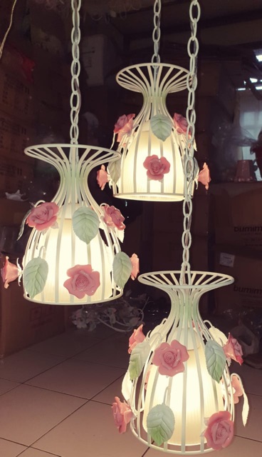 Jual Lampu hias shabby model keranjang full keliling bunga2 | Shopee ...