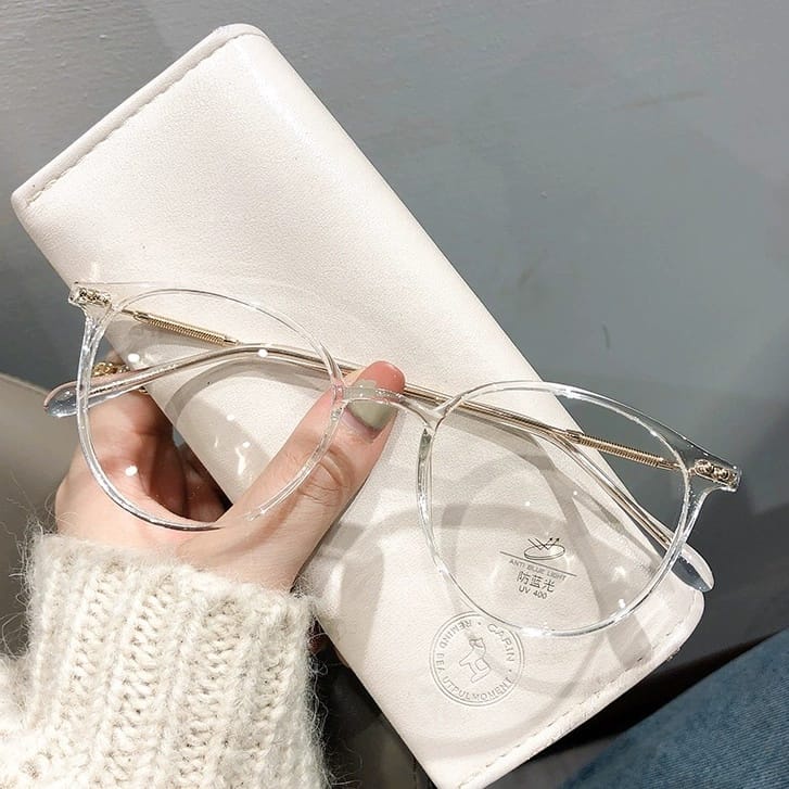 Jual WD Kacamata Anti Blue Light Anti Radiasi Blue Ray Gaya Korea 2022 Bentuk Bulat Bahan Metal ...