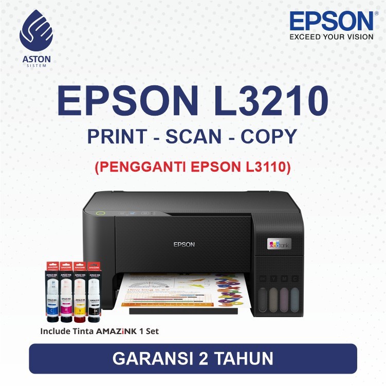 Jual Printer Epson L3210 A4 ECOTANK All in One InkTank | Shopee Indonesia