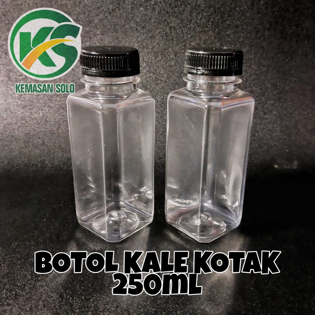 Jual BOTOL PLASTIK KALE KOTAK / BOTOL KICK JUS KOPI 250 ML | Shopee ...