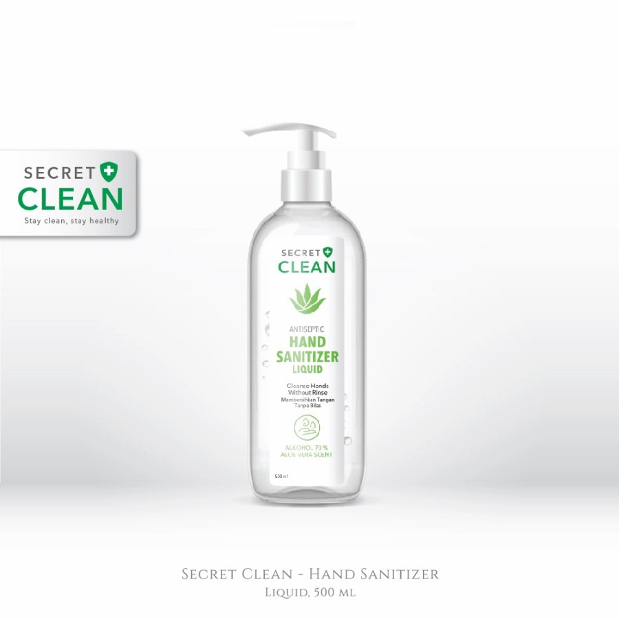 Jual Secret Clean Hand Sanitizer Gel / Liquid Pump Refill 500ml ...