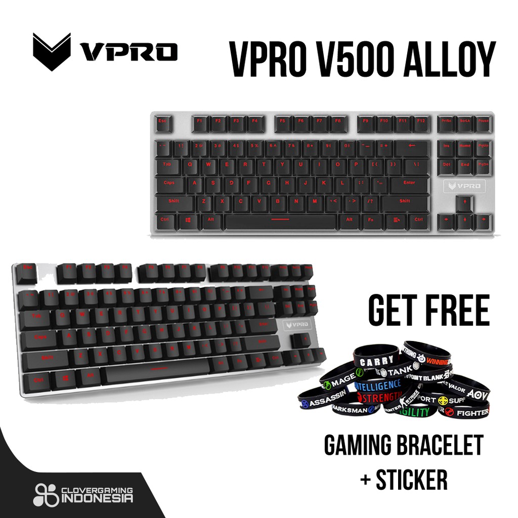 Jual VPro V500 Alloy NO LED - Mechanical Gaming Keyboard | Shopee Indonesia