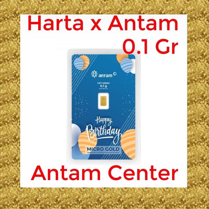 Jual Kado Hbd Biru 01g harta x antm | Shopee Indonesia