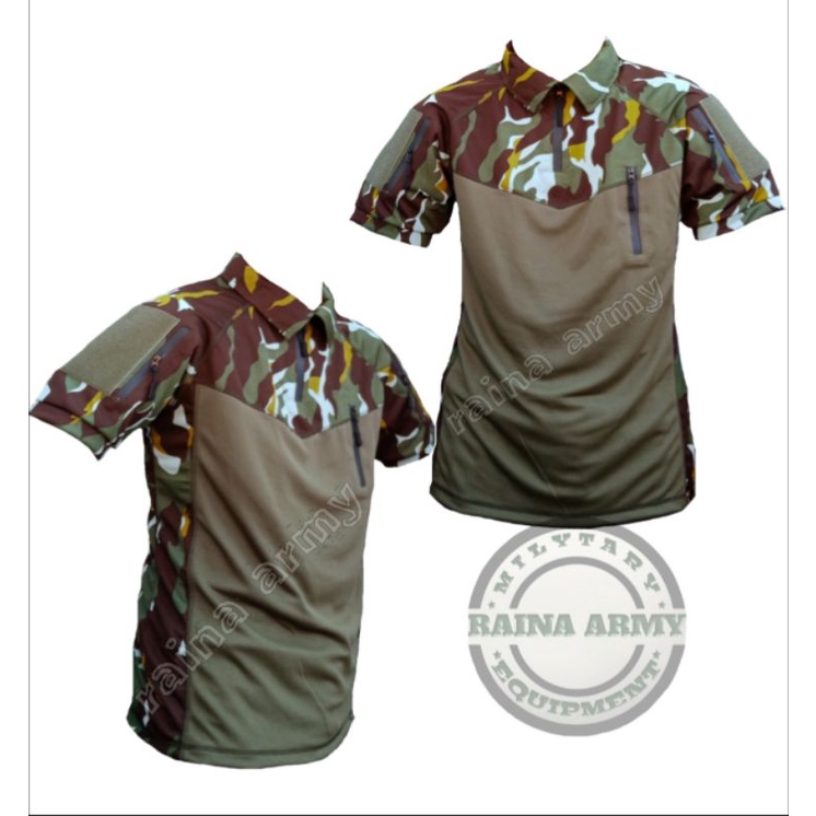 Jual kaos bdu wangki kaos tactical t-shirt bdu jersey dryfit lengan pendek hijau hitam loreng ...